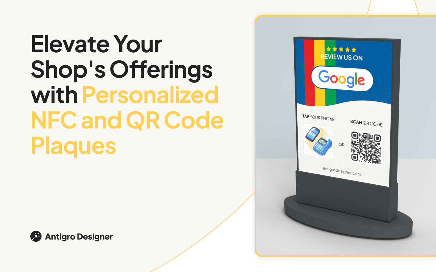 Elevate Your Shop's Offerings with Personalized NFC and QR Code Plaques